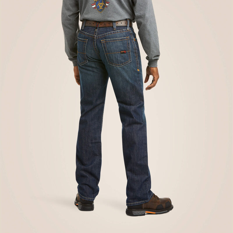 Ariat Men's FR M4 Shale 10012555 Relaxed Basic Boot Cut Jean ...