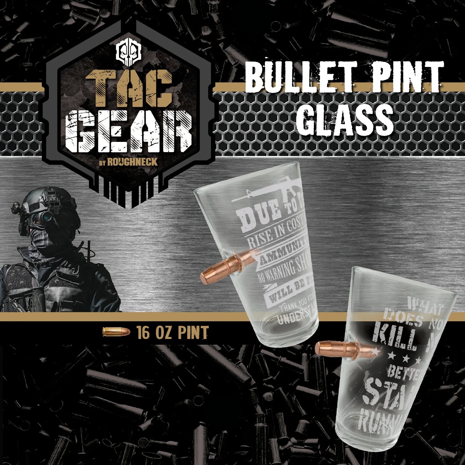 Tac Gear Bullet Pint Glass – Everything Safety