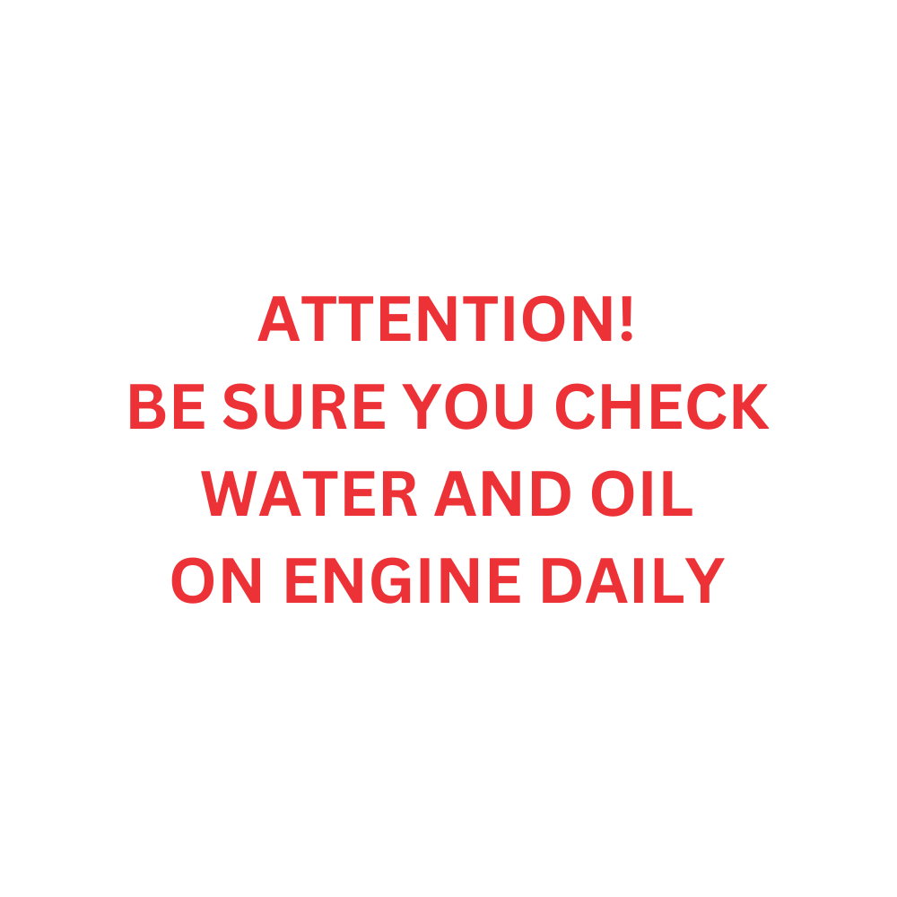 Attention Be sure you check water – Everything Safety