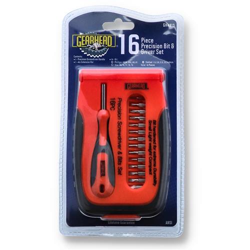 Gearhead 16 Piece Precision Bit & Driver Set – Everything Safety